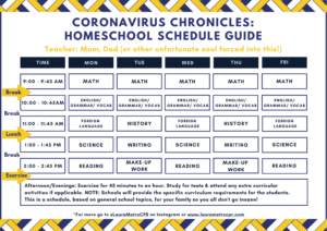 FREE Coronavirus Chronicles: Homeschool Schedule Guide - Laura Metro CPR